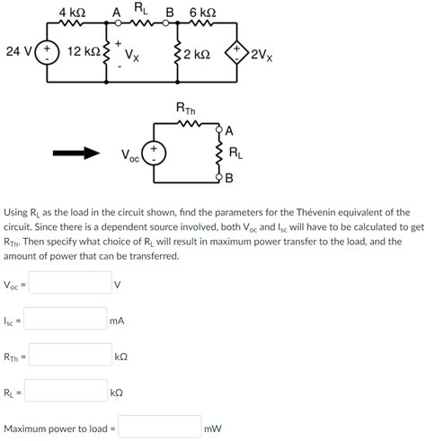 Solved Using RL As The Load In The Circuit Shown Find The Chegg