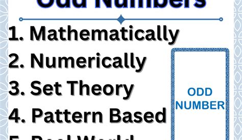 Ways To Define Odd Numbers