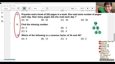 Grade 4 Maths Olympiad Class27 Computation Operation Youtube