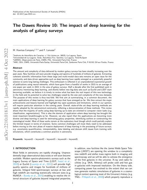 Pdf The Dawes Review 10 The Impact Of Deep Learning For The Analysis