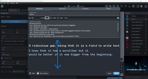 Please Make The Text Object Textarea Bigger Feature Requests Gdevelop Forum