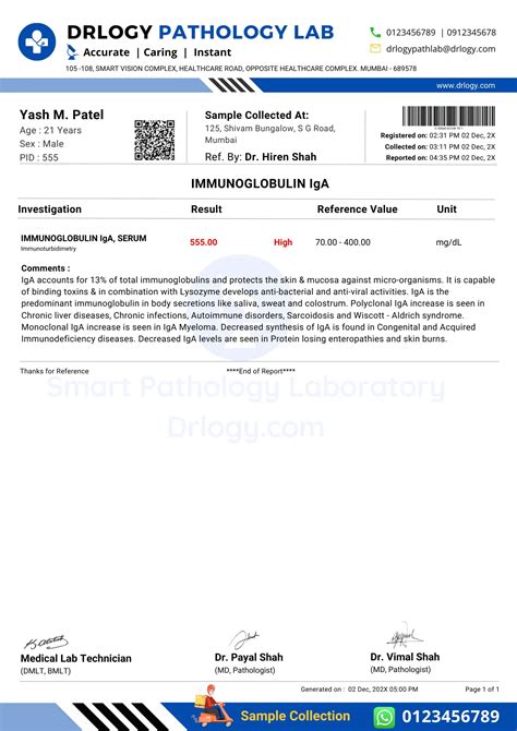 Immunoglobulin A Iga Test Results Interpretation Range Drlogy