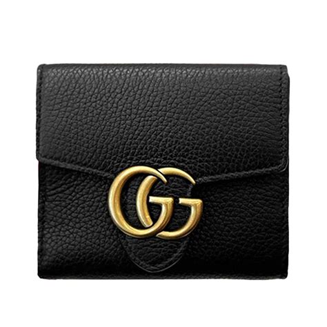 Gucci Gg Marmont Bifold Leather Wallet Ivory Voilàid