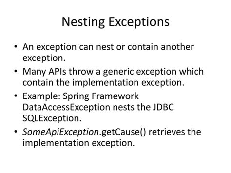Introduction To Java Exceptions Ppt