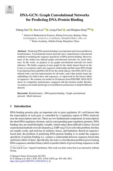 Pdf Dna Gcn Graph Convolutional Networks For Predicting Dna Protein Binding