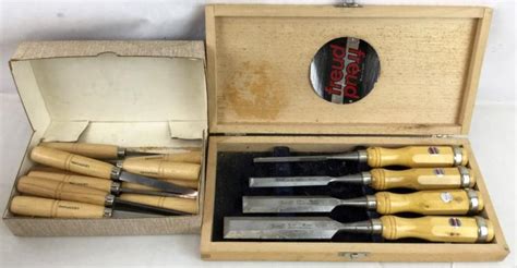 Lot Freud Chisel Set And Leichtung Wood Turning Tools