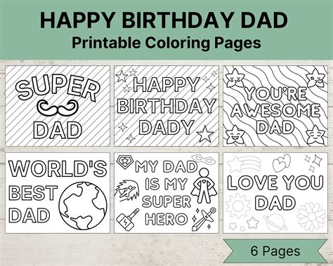 Free Printable Happy Birthday Dad Coloring Pages Free Coloring Sheet