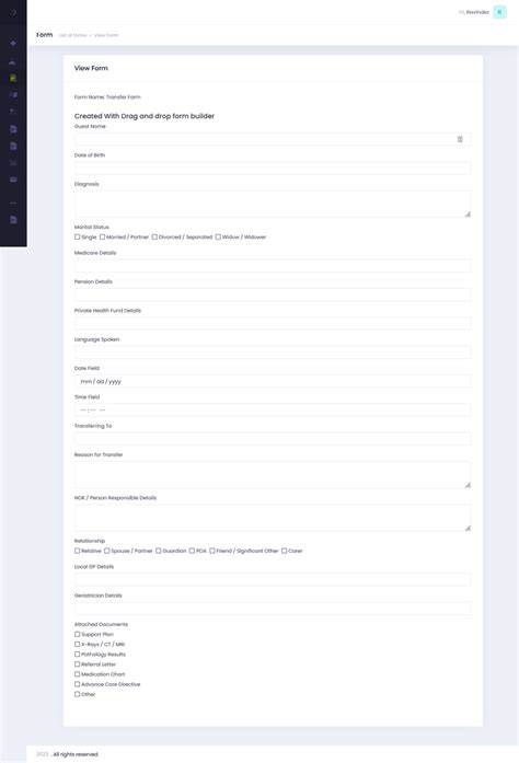 laravel dashboard with drag and drop form builder freelancer