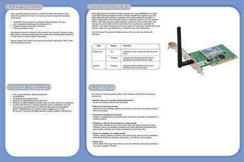 SMC NETWORKS SMCWPCI G QUICK INSTALLATION MANUAL Pdf Download ManualsLib