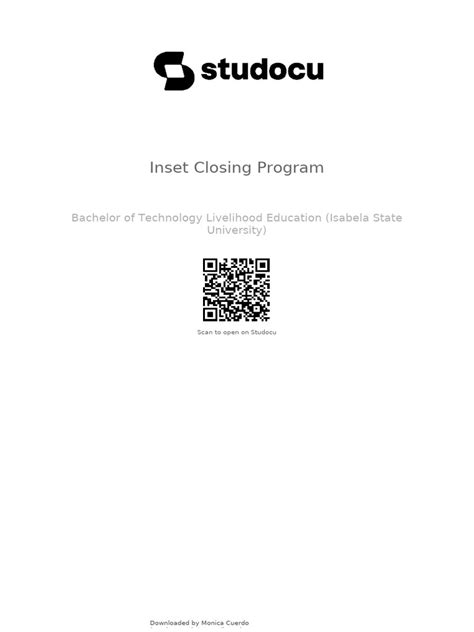 Inset Closing Program Pdf
