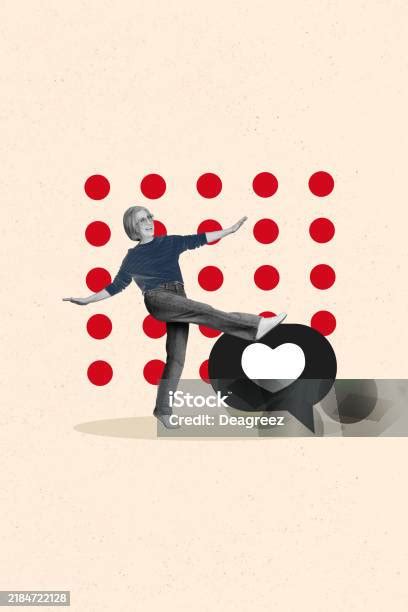 3d 사진 콜라주 템플릿 트렌드 아트 워크 합성물 의 늙은 숙녀 걸음 카피 스페이스 연설 구름 심장 사랑 소셜 미디어 메시지와 같은 2월에 대한 스톡 사진 및 기타 이미지