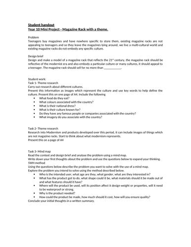 Project Teaching Resources