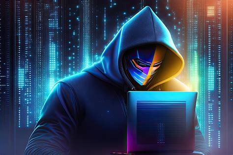 Premium Photo Hacker Use Laptop With Binary Code Background