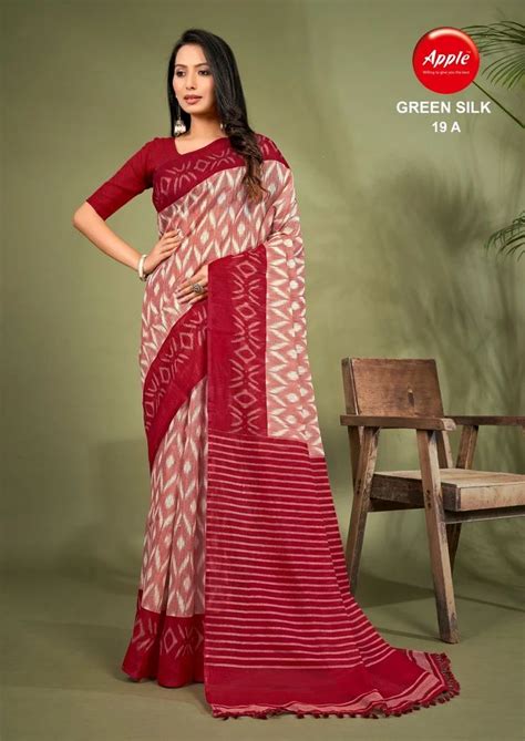 Green Silk 19 Saree 63 M With Blouse Piece At ₹ 415 In Surat Id