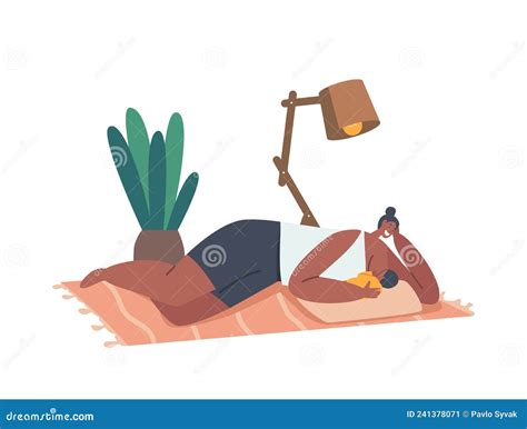 Female Lactation Anatomy Composition Vector Illustration
