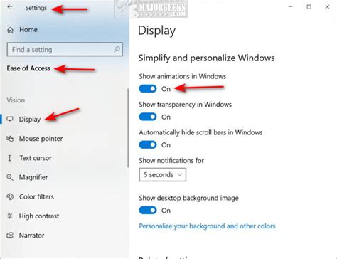 How To Enable Or Disable Animation Effects In Windows 10 Majorgeeks