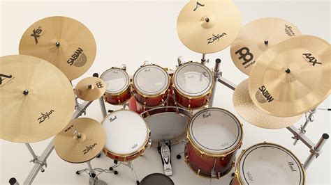 3d Model Drum Pearl Masterworks Custom Vr Ar Low Poly Cgtrader