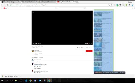 Javascript Putting Two Different Scroller In A Youtube Page To Make