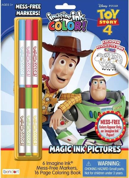 Bendon Toy Story 4 Imagine Ink Coloring Book With Mess Free Magic Ink