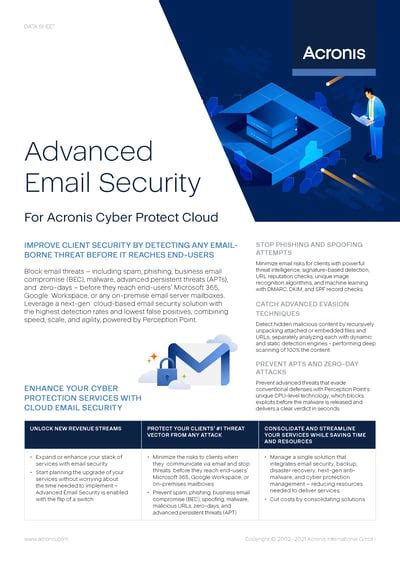 Acronis Advanced Email Security