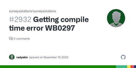 Getting Compile Time Error Wb0297 · Issue 2932 · Surveysolutions