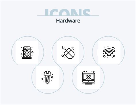 Hardware Line Icon Pack 5 Icon Design Hardware Vga Socket