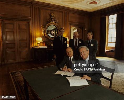 Johnny Goodman Bob Reid And Sydney Samuelson At The Launch Of The News Photo Getty Images