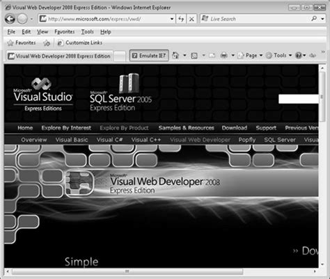 2 Working In Visual Web Developer 2008 Microsoft® Visual Web
