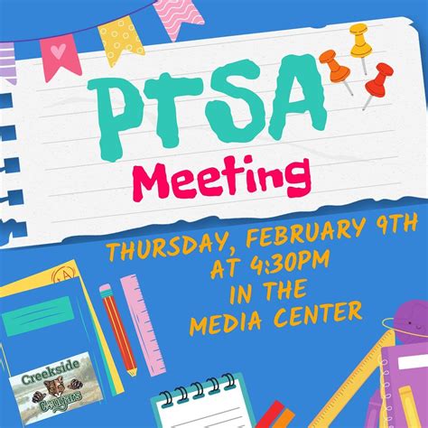 Join Us For Our Next Ptsa Creekside Middle School Ptsa Facebook