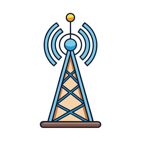 Communication Tower Wireless Signal Transmission Antenna Broadcast Technology 57133220 Vector