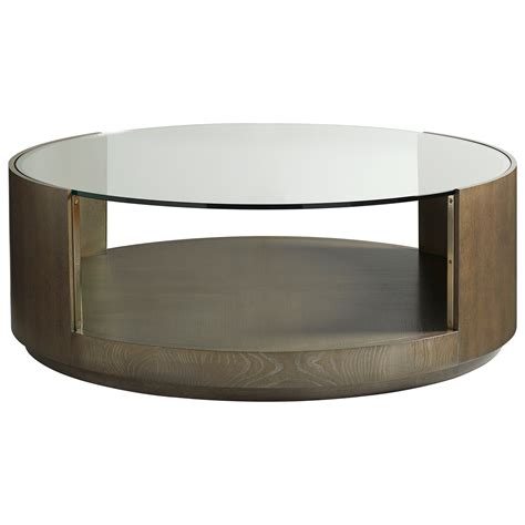 Vanguard Furniture Axis Transitional Round Wood Cocktail Table With