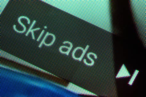 Macro Shot Of Skip Ads Button Showing Up When Playing A Video On