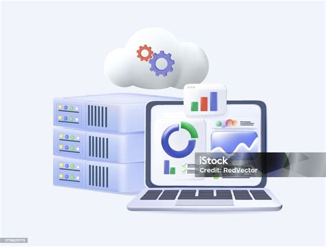 big data business software abstract concept 3d vector illustration set innovative big data