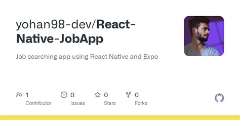 GitHub Yohan Dev React Native JobApp Job Searching App Using React Native And Expo