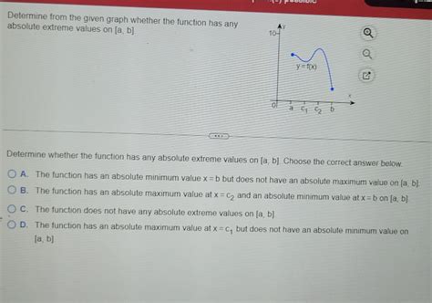 solved determine from the given graph whether the function