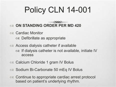 Hyperkalemia Protocol Presentation Pptx Blood Disorders Diseases