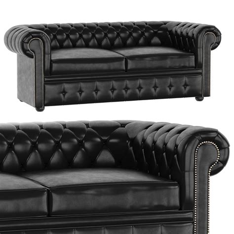 Black Classical Sofa Churchill 3d Model Cgtrader