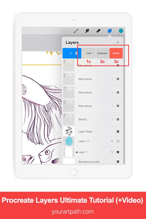 procreate layers ultimate tutorial video yourartpath