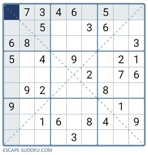 Sudoku X Diagonal — Hrajte Online S Escape Sudoku