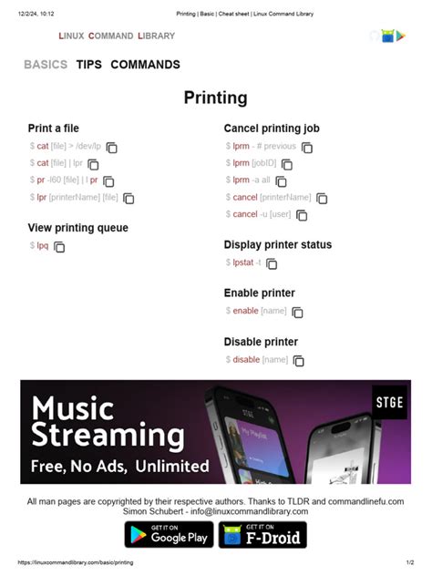Printing Linux Command Library Pdf
