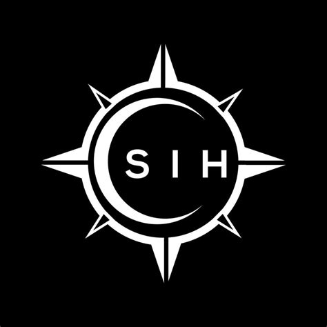 Sih Abstract Technology Circle Setting Logo Design On Black Background