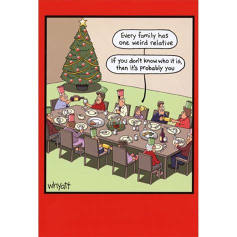 weird relative box of 12 tim whyatt humorous funny christmas cards
