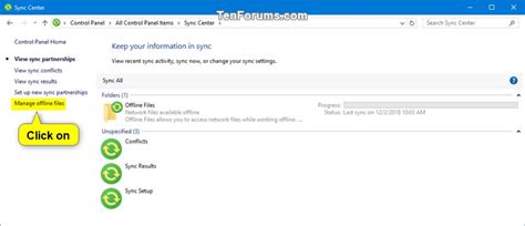 Offline Files Make Files Or Folders Available Offline Enable And