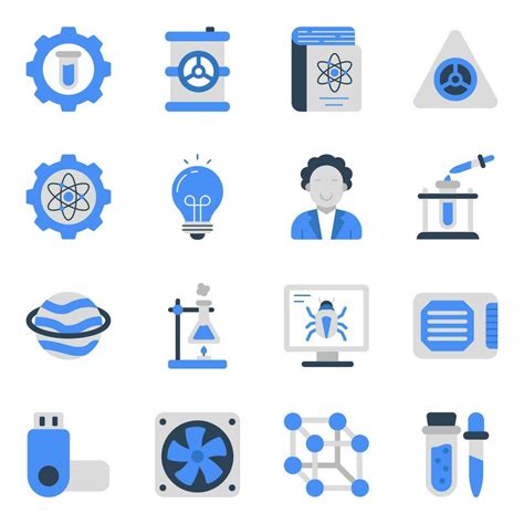 Pack Of Lab Apparatus Flat Icons 25392810 Vector Art At Vecteezy
