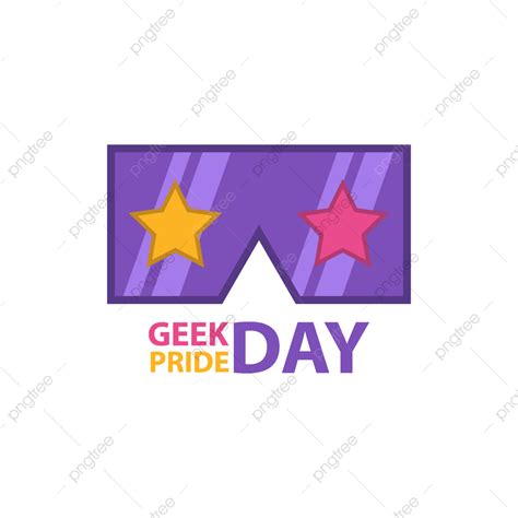 Geek Pride Vector Hd Png Images Geek Pride Day Vector With Glasses