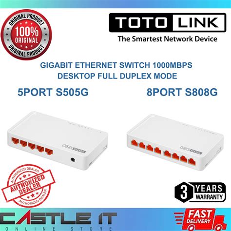 Totolink S808g S505g 8 Port 5port Gigabit Ethernet Switch 1000mbps Desktop Full Duplex Mode