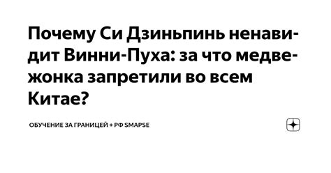 Почему Си Дзиньпинь ненавидит Винни Пуха за что медвежонка запретили во всем Китае Обучение