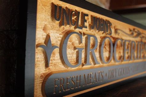 Rustic Groceries General Store Business Wood Sign Farmhouse Decor