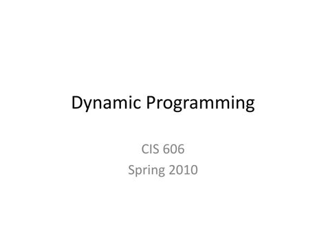 Ppt Dynamic Programming Powerpoint Presentation Free Download Id