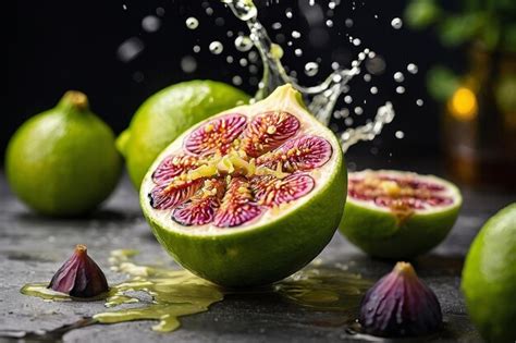 Default Lime Juice With A Splash Of Fig Juice Premium Ai Generated Image